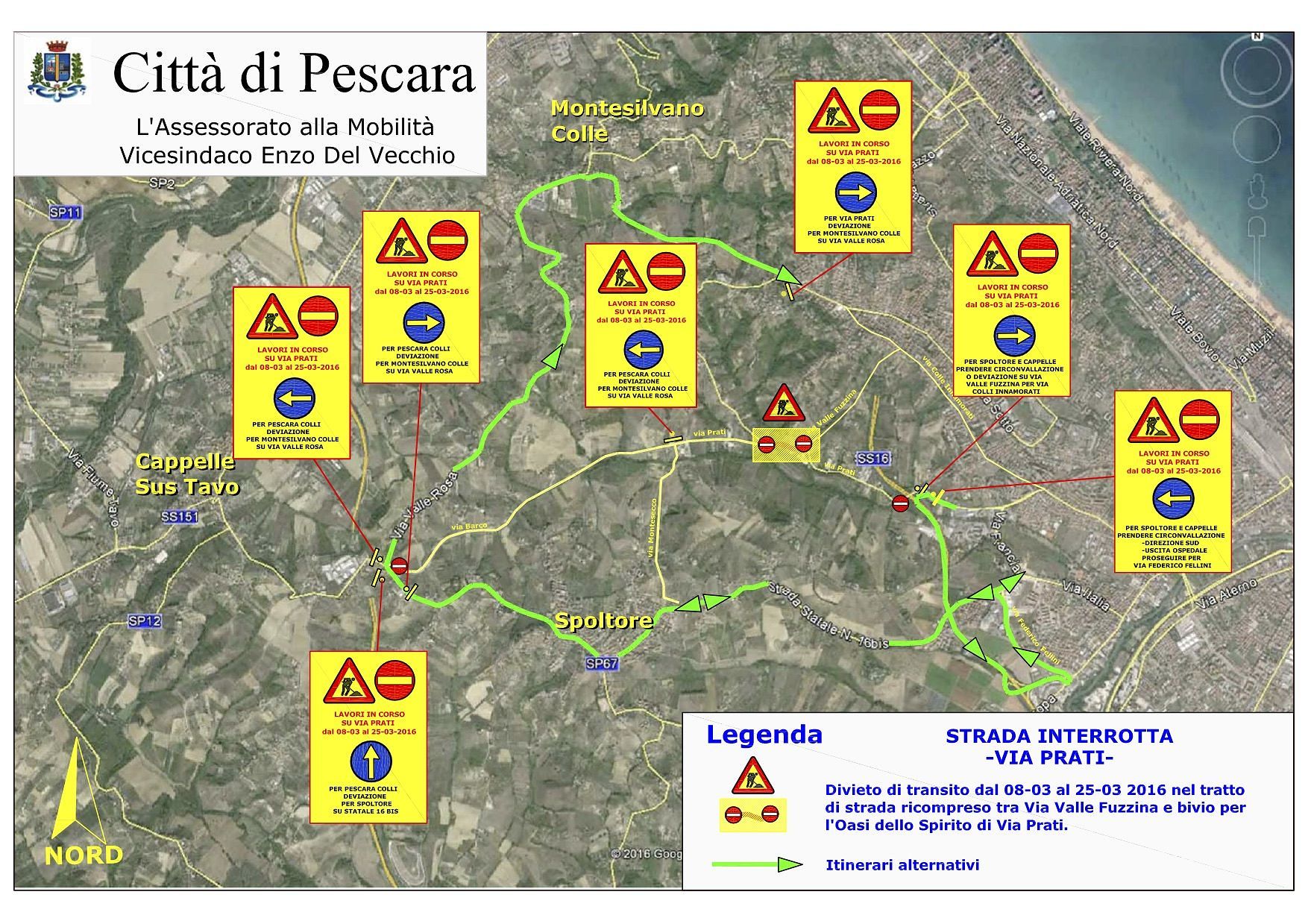 Pescara, via Prati chiude al traffico: ecco i percorsi alternativi ...