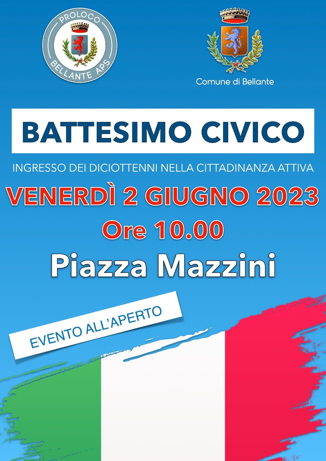 Battesimo civico a Bellante per i nuovi maggiorenni - Abruzzo Cityrumors