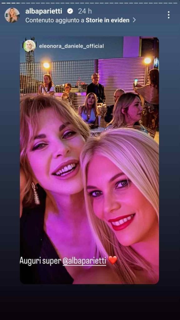 Alba Parietti compleanno: Eleonora Daniele splende, look raffinato ...