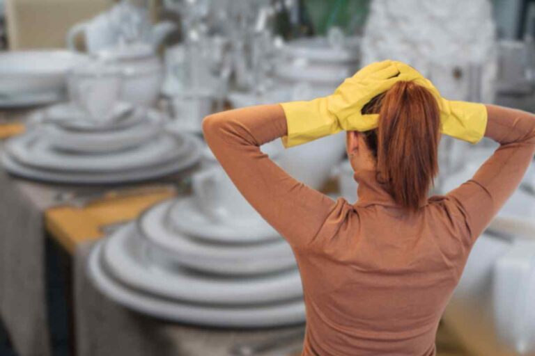 Il servizio di piatti in ceramica che uso per le feste era tutto macchiato: per fortuna in casa ...